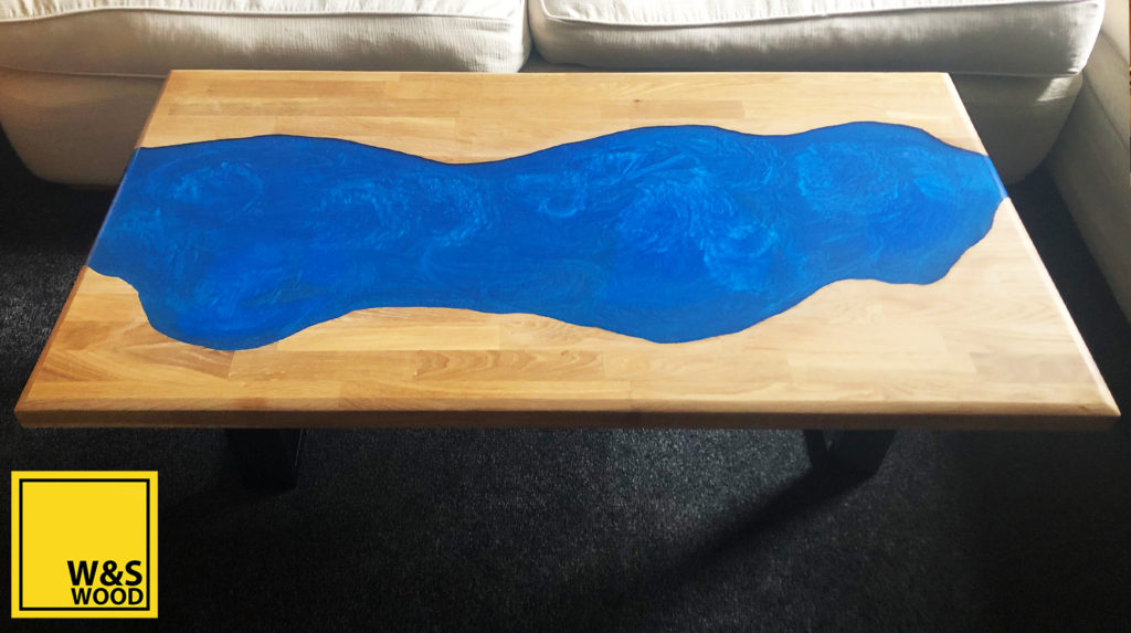Metallic River Run Table | WasWood | Custom made furniture
