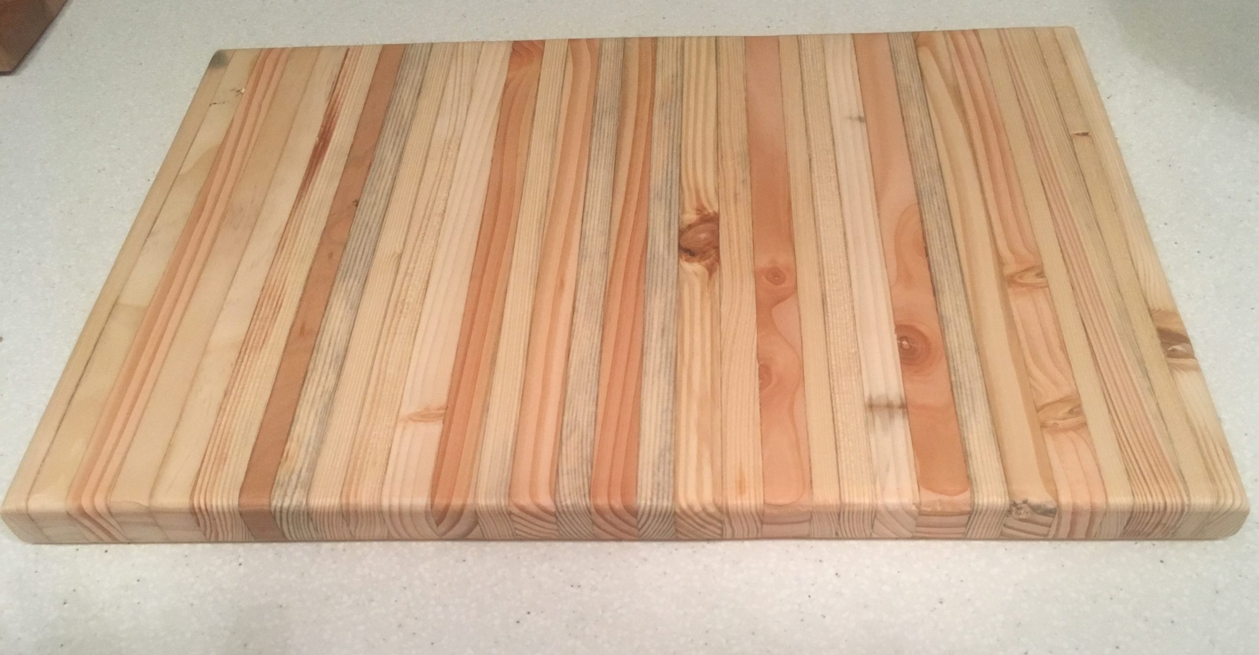 Stripey Wooden Chopping Board | Was Wood | smooth finish